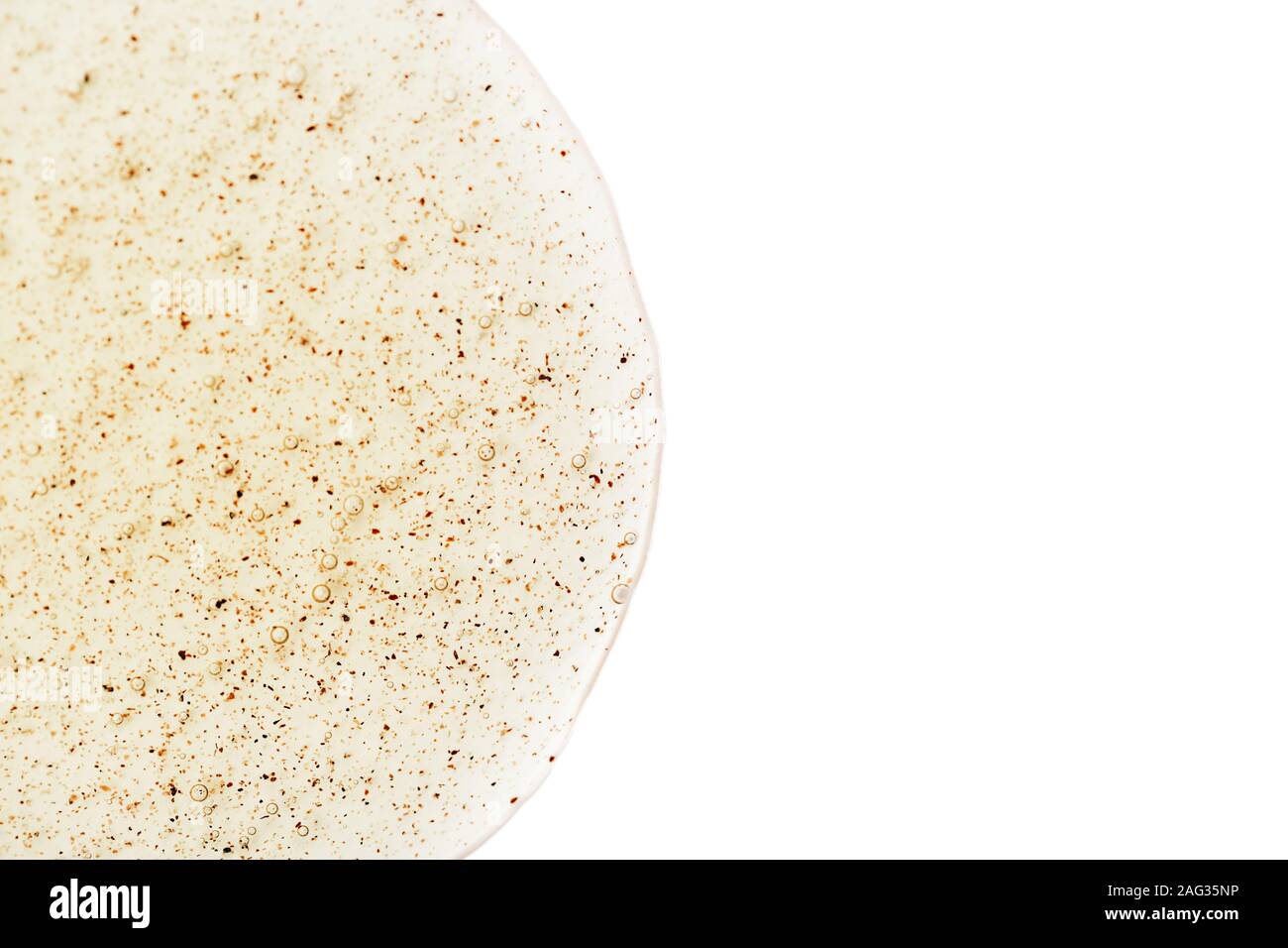 Scrub Sample isolated on white background. Circle form Stock Photo - Alamy