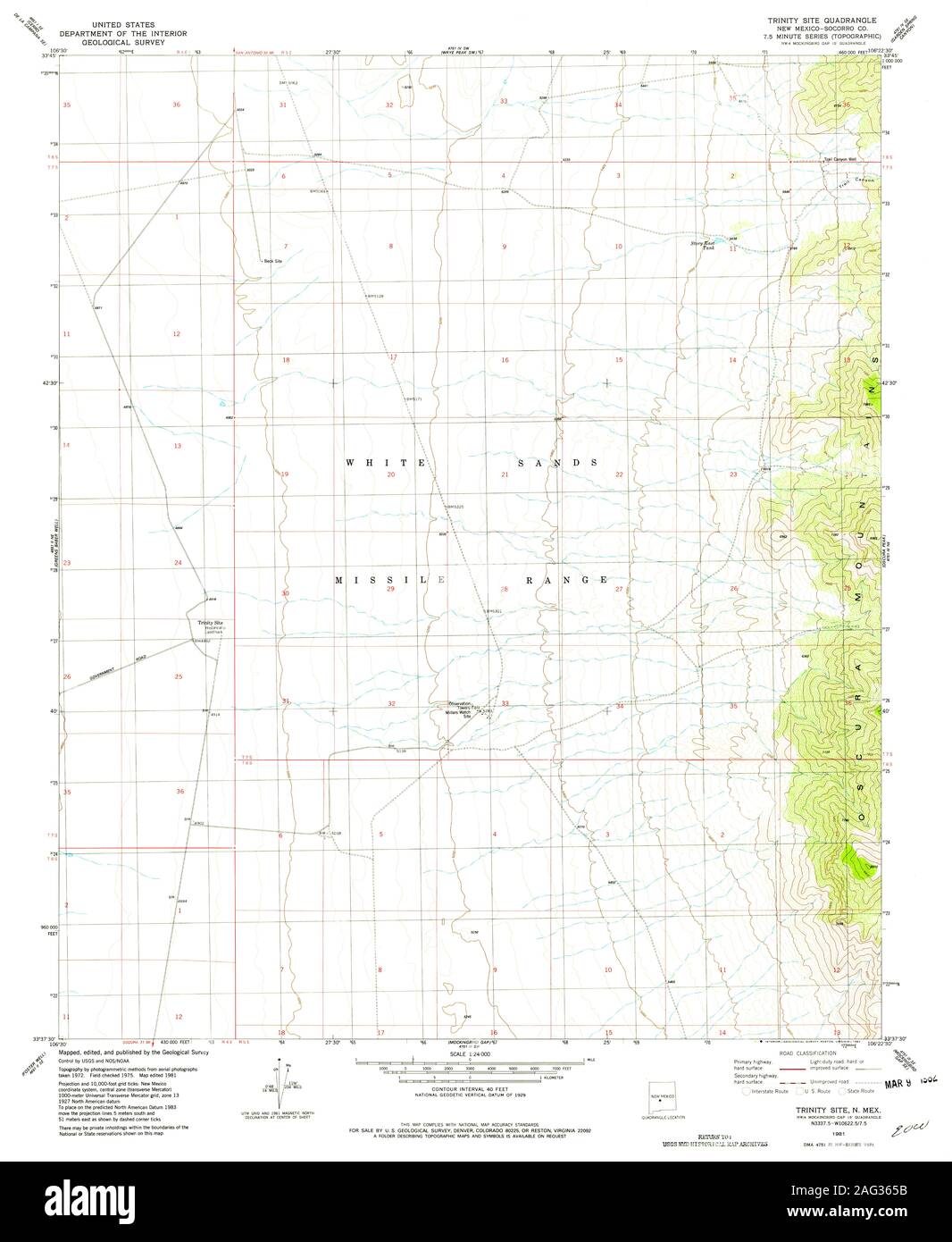 Trinity site new mexico hi-res stock photography and images - Alamy