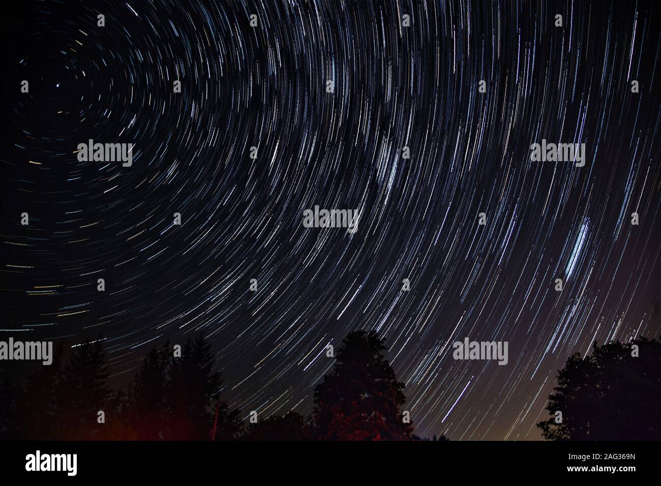 Beautiful shot of the night sky with breathtaking spinning stars Stock ...