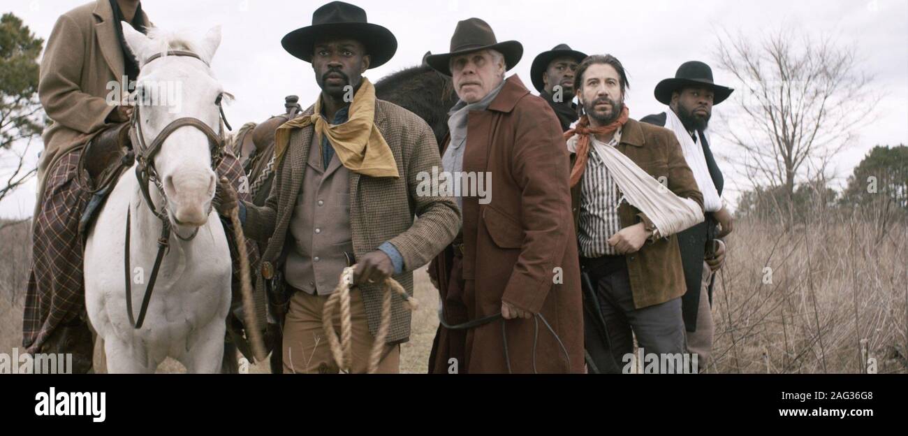 HELL ON THE BORDER, from left: David Gyasi, Ron Perlman, Vernon Davis ...