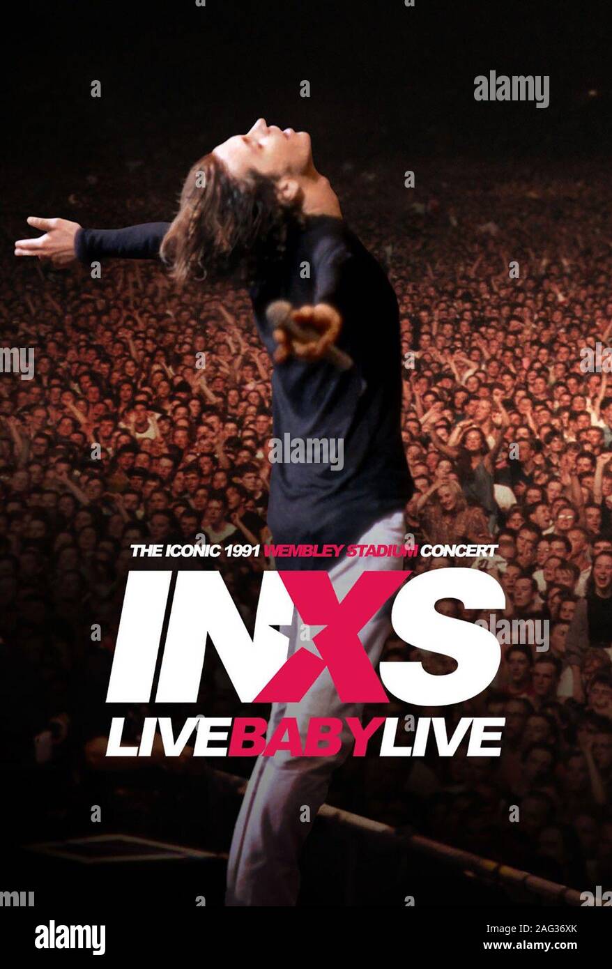 INXS: LIVE BABY LIVE, US poster, Michael Hutchence of INXS in concert ...