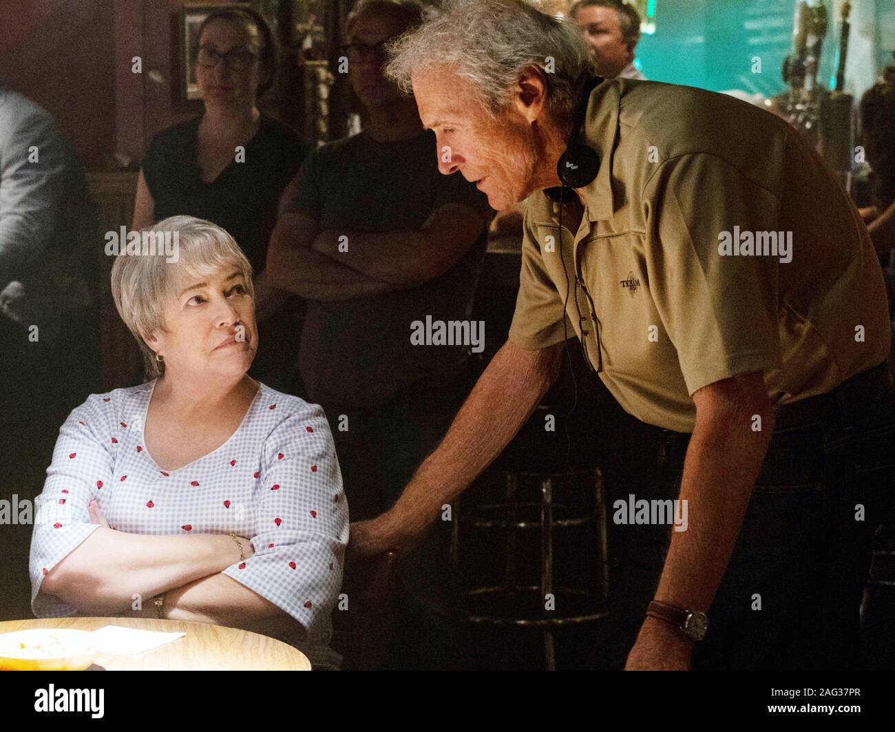 RICHARD JEWELL, from left: Kathy Bates, director Clint Eastwood, on-set ...