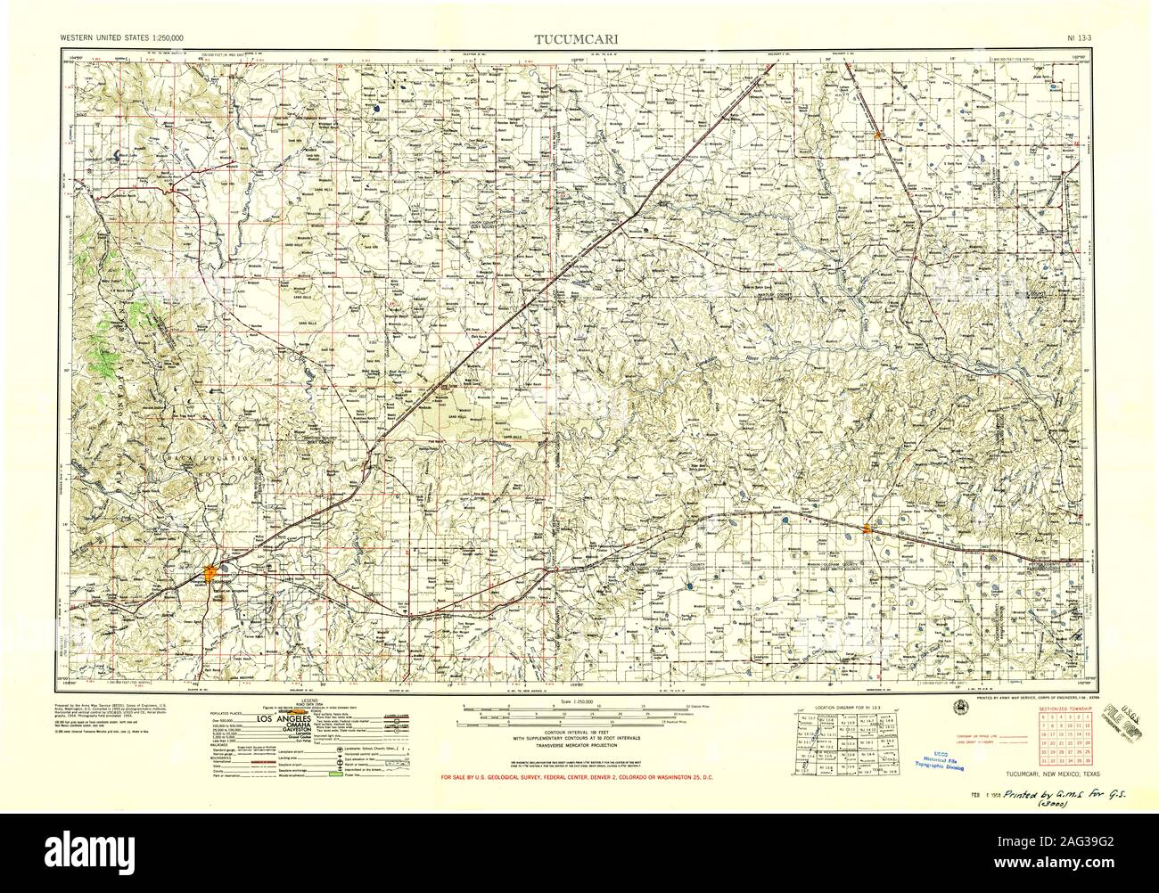 Tucumcari map hi-res stock photography and images - Alamy