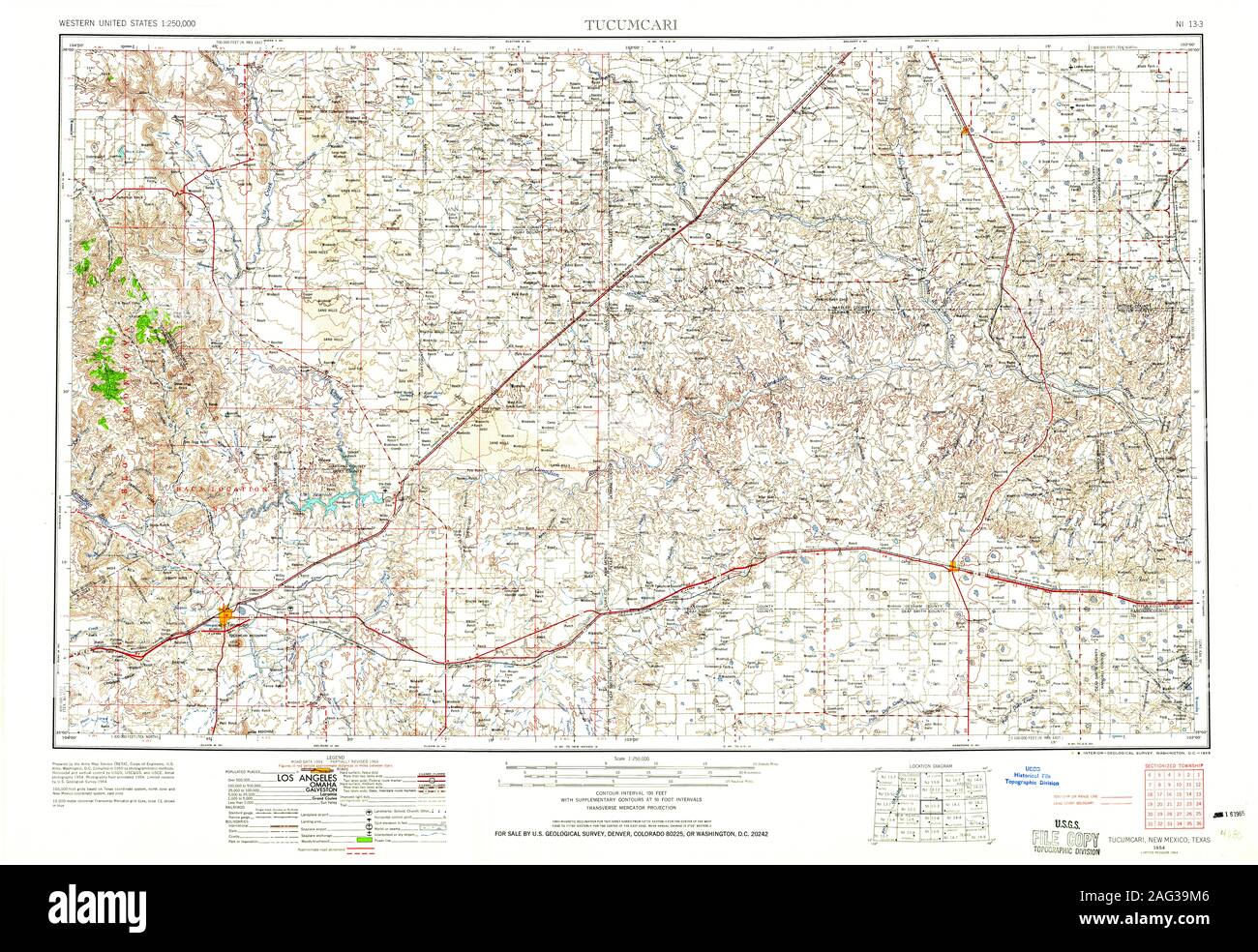 Tucumcari map hi-res stock photography and images - Alamy