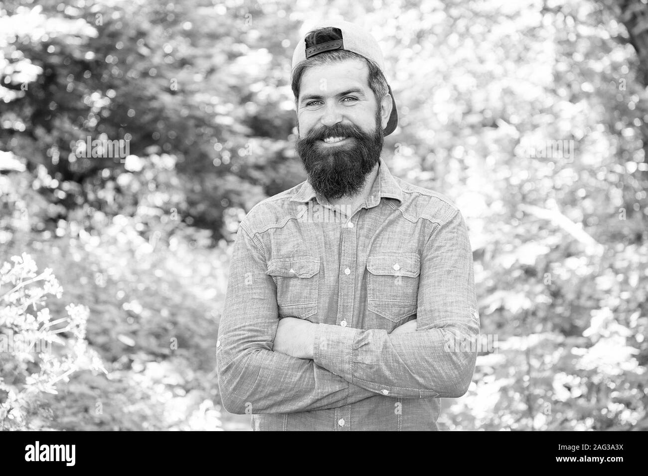 Happy mature man facial Black and White Stock Photos & Images - Alamy