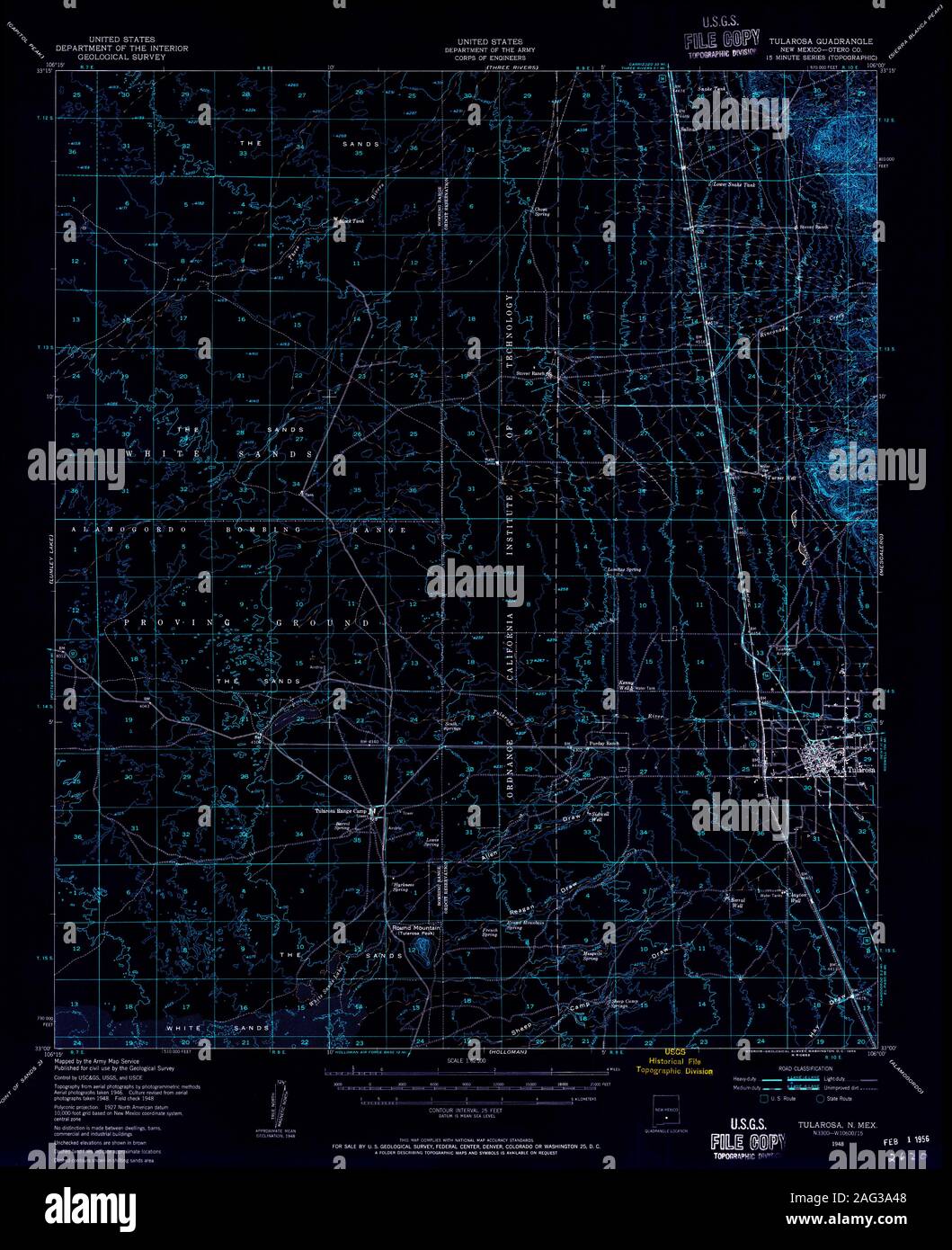 Tularosa new mexico map hi-res stock photography and images - Alamy