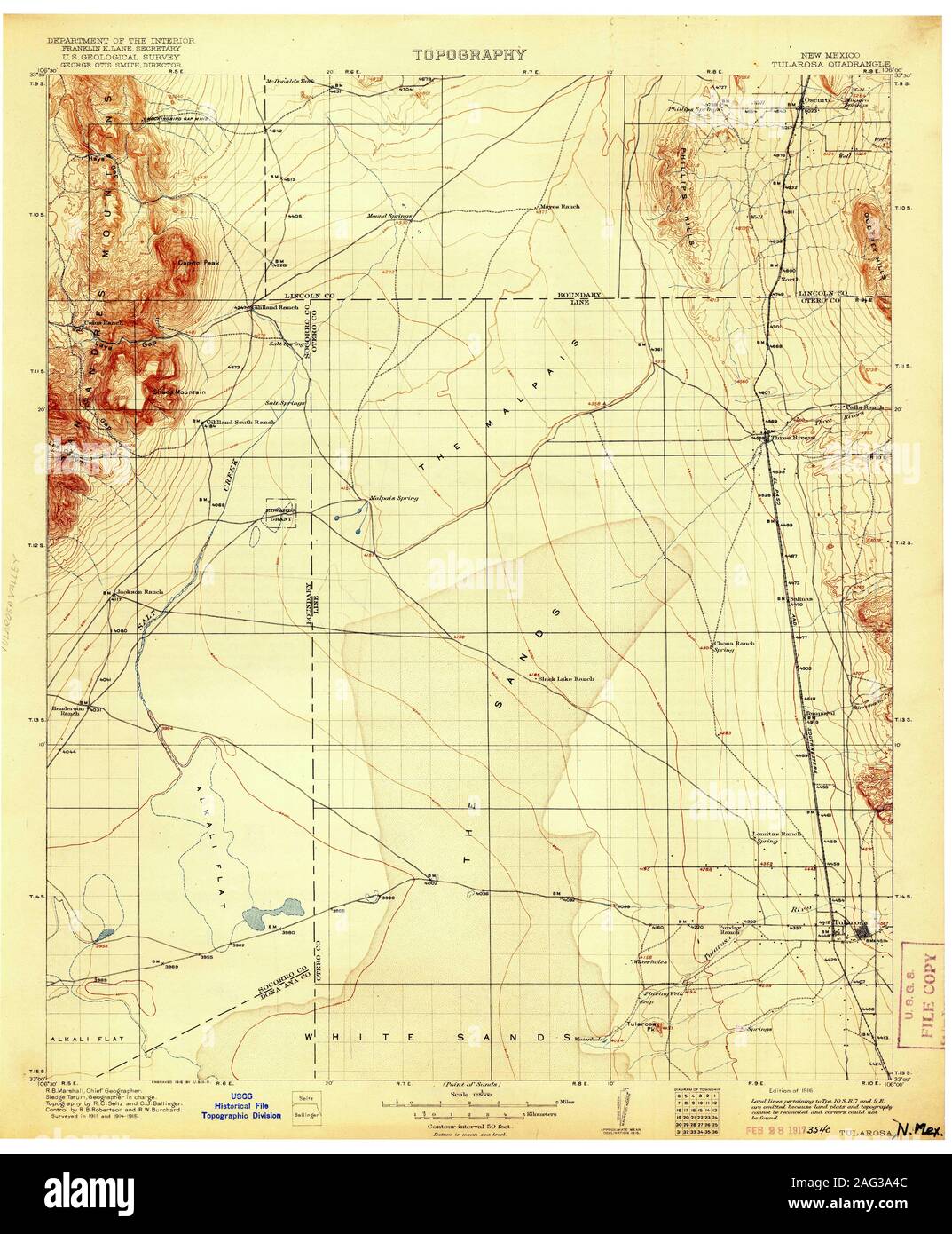 Map of tularosa hi-res stock photography and images - Alamy