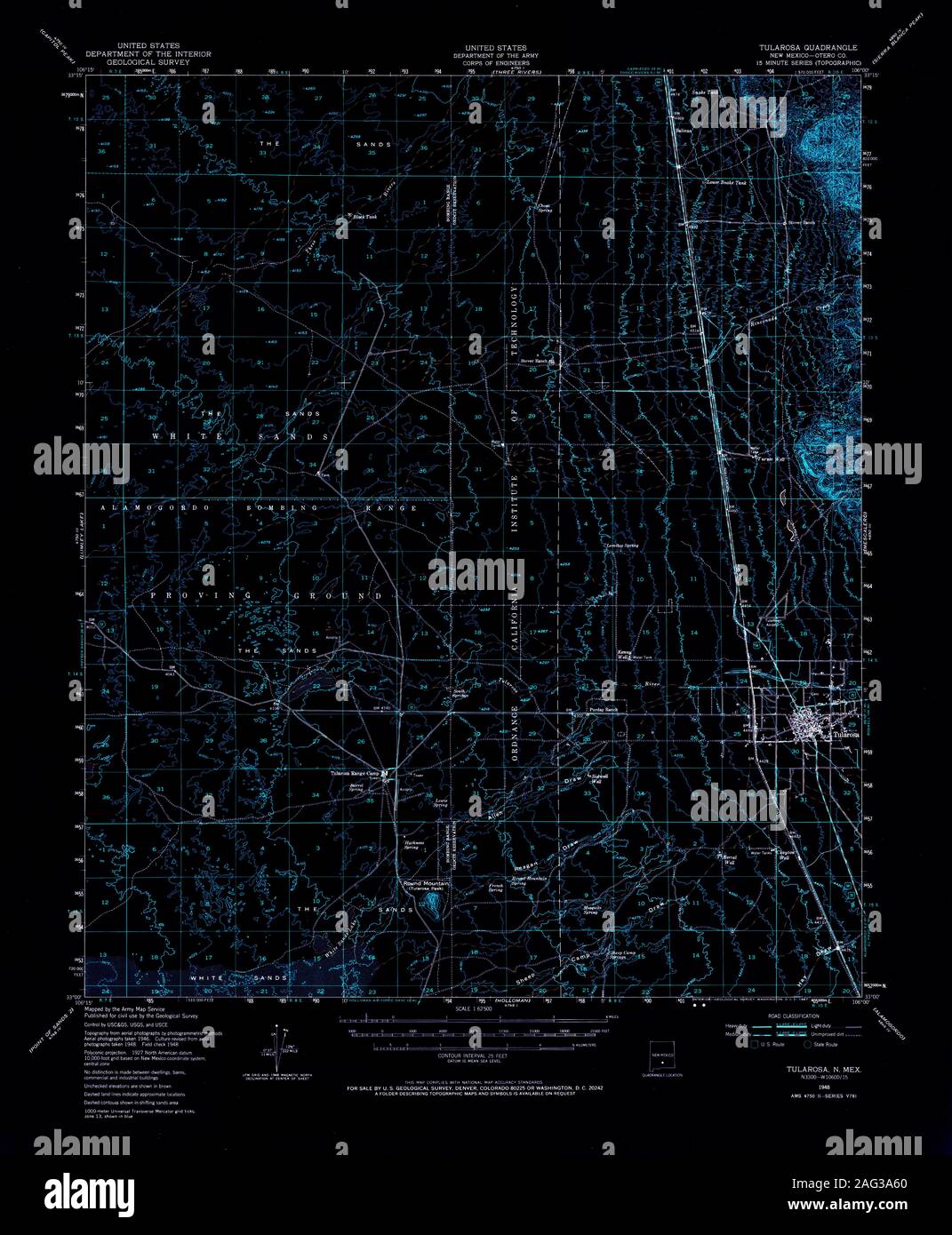 Map of tularosa hi-res stock photography and images - Alamy