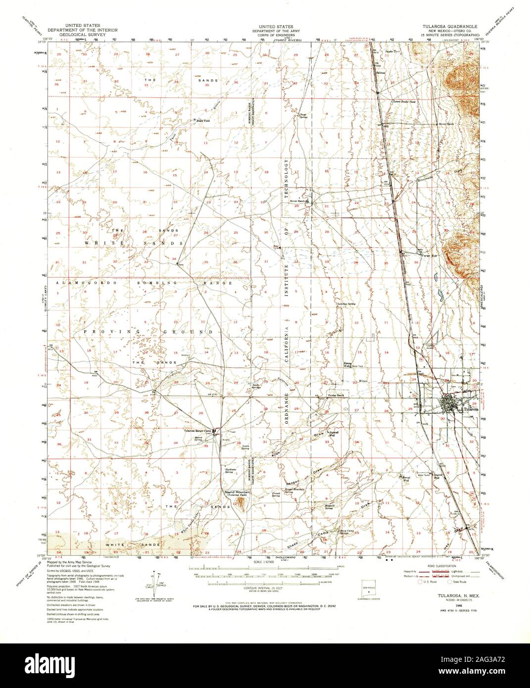 Map of tularosa hi-res stock photography and images - Alamy