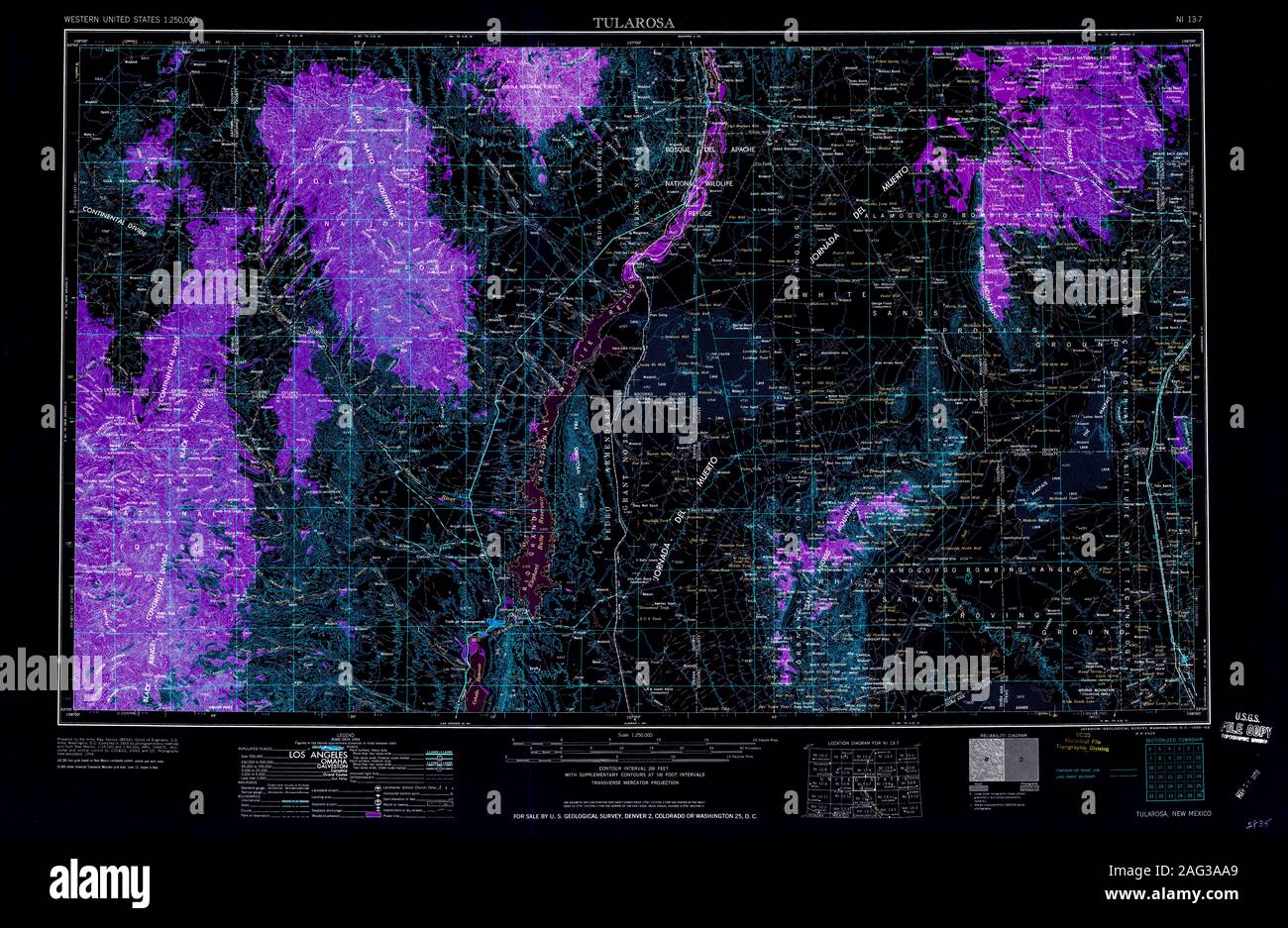 Map of tularosa new mexico hi-res stock photography and images - Alamy