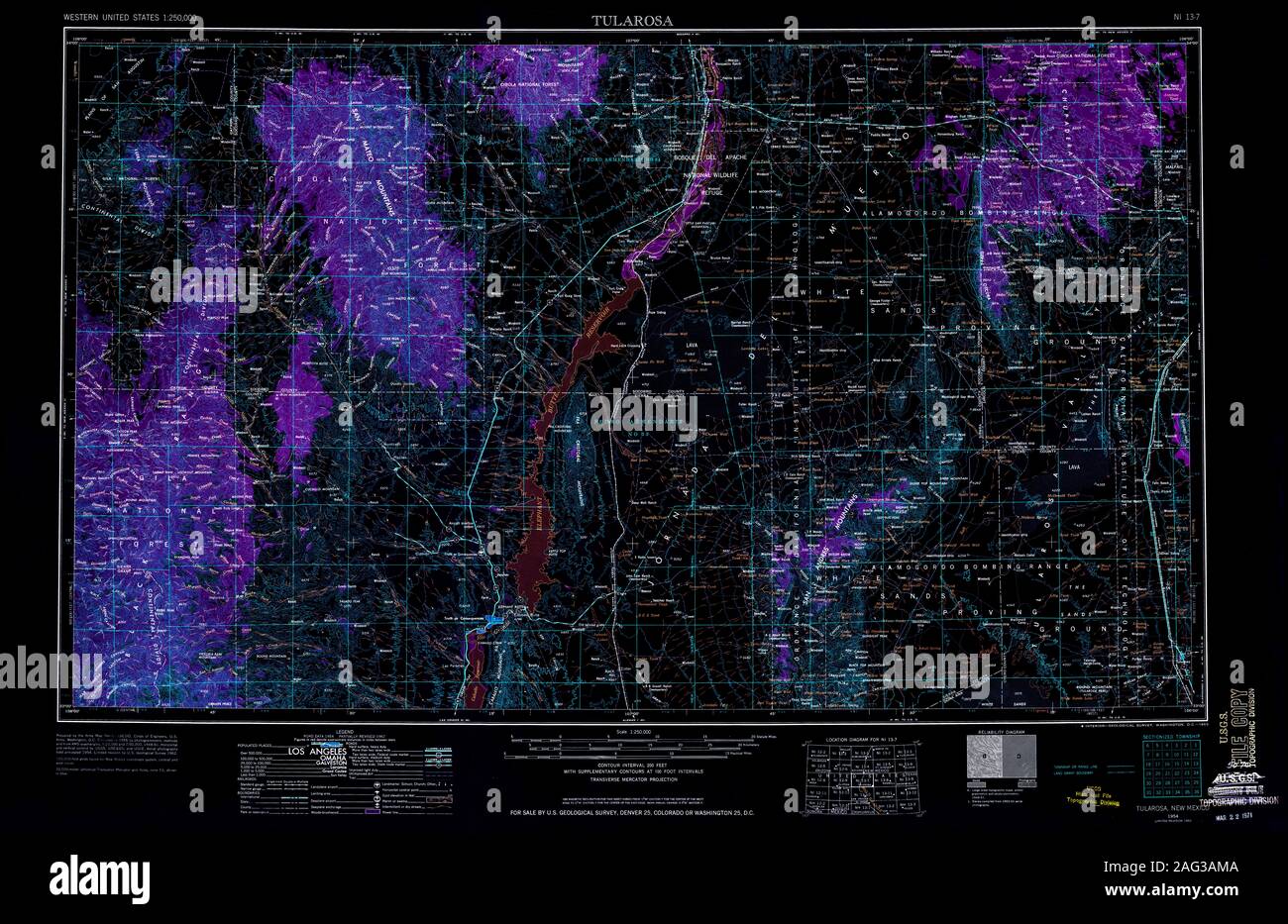 Map of tularosa hi-res stock photography and images - Alamy