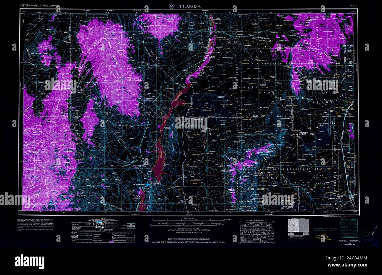 Map of tularosa hi-res stock photography and images - Alamy