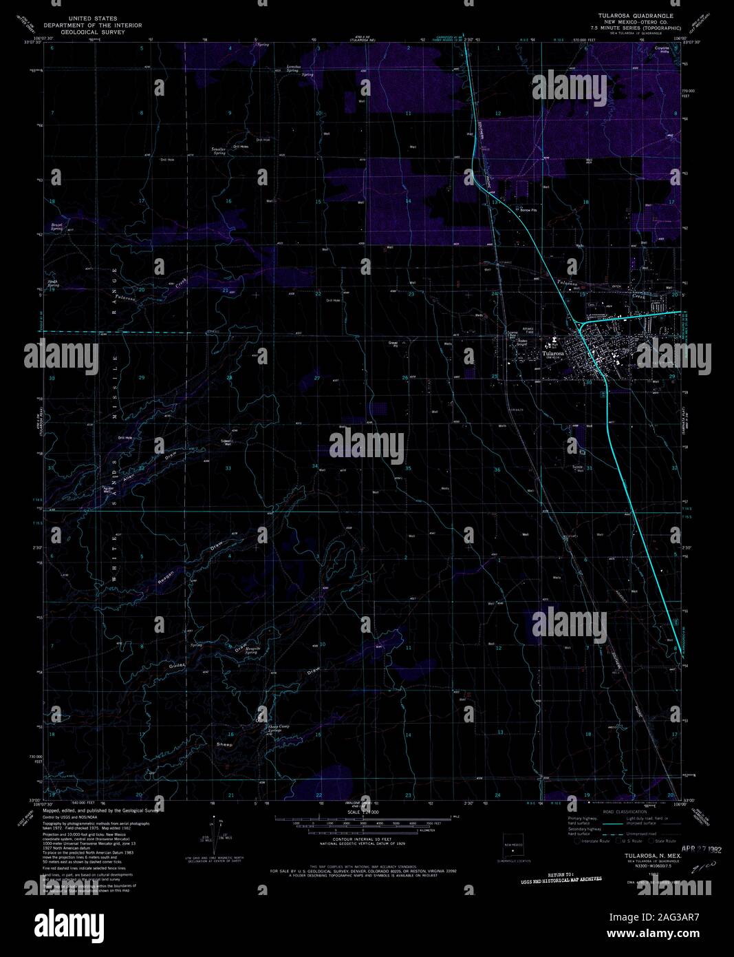 Map of tularosa hi-res stock photography and images - Alamy