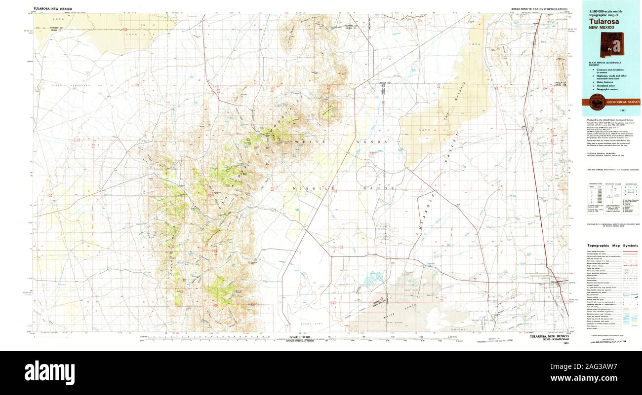 Map of tularosa hi-res stock photography and images - Alamy