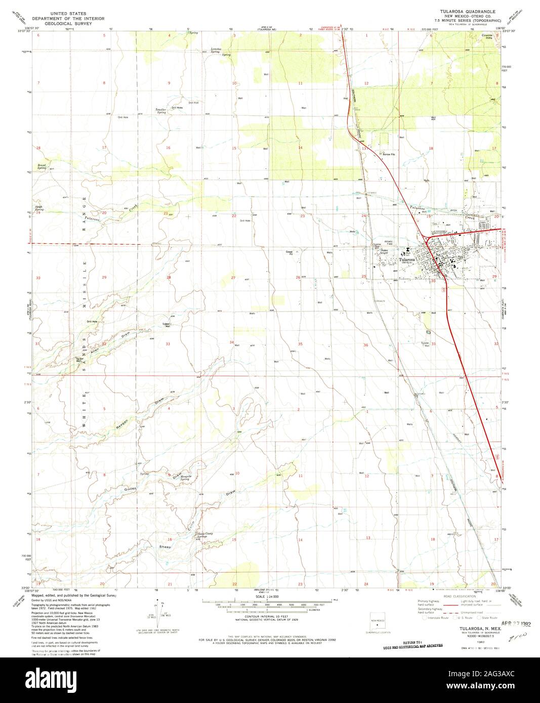Map of tularosa hi-res stock photography and images - Alamy