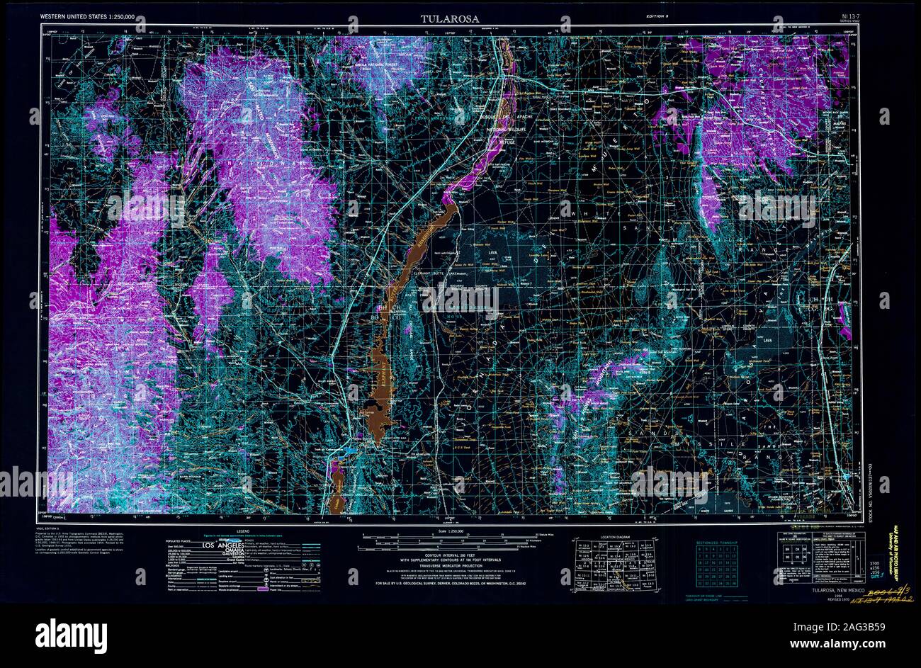 Map of tularosa hi-res stock photography and images - Alamy