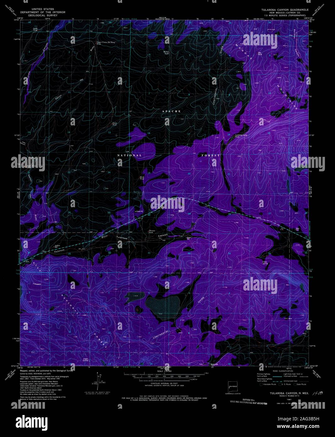Map of tularosa hi-res stock photography and images - Alamy