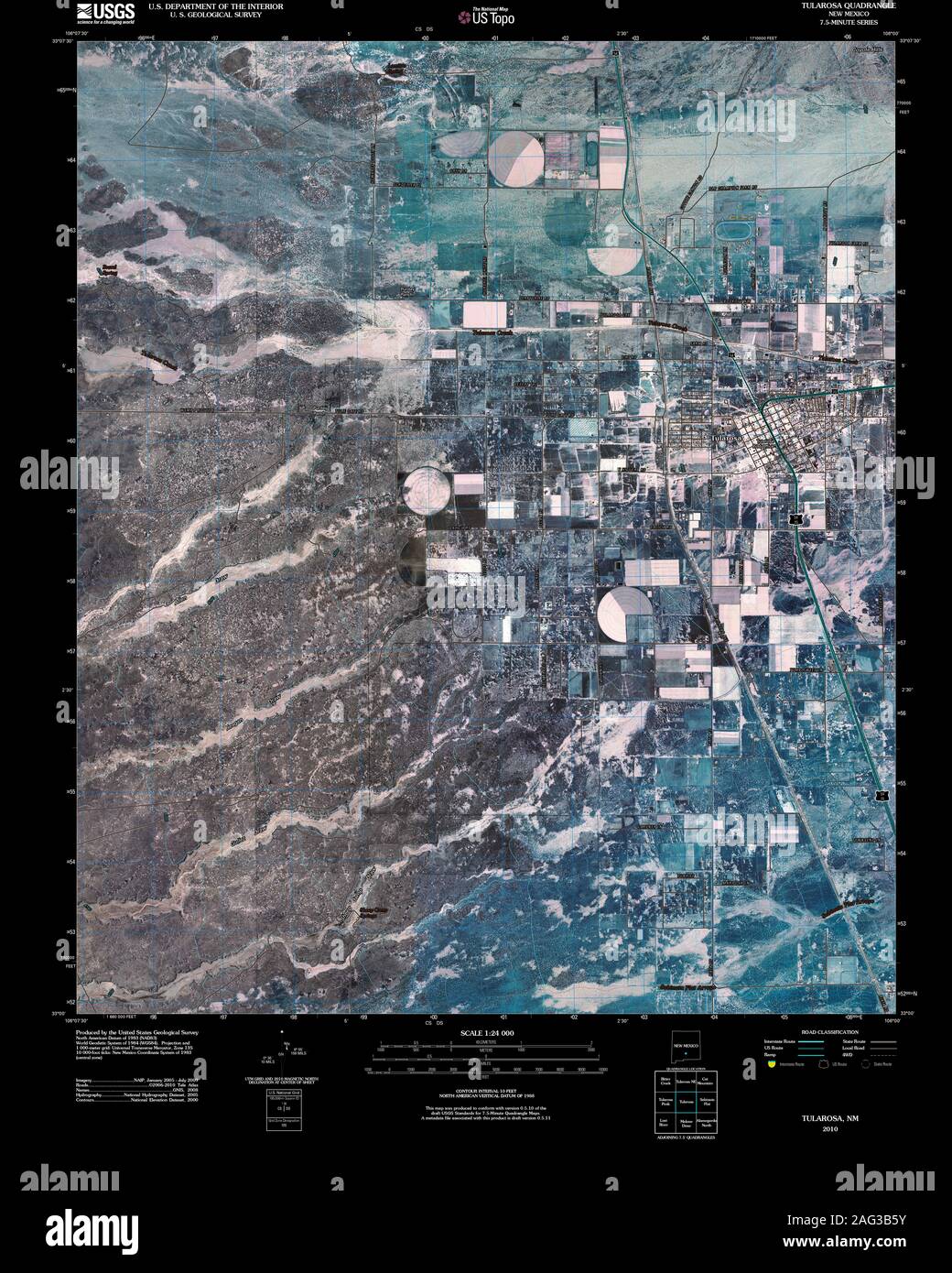 Map of tularosa hi-res stock photography and images - Alamy