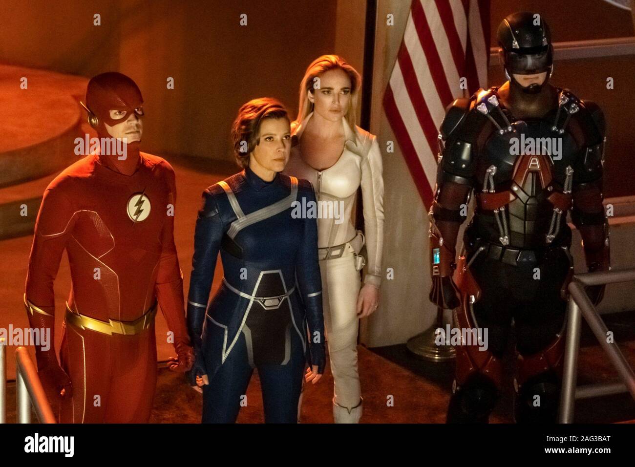 SUPERGIRL, from left: Grant Gustin, Audrey Marie Anderson, Caity Lotz ...