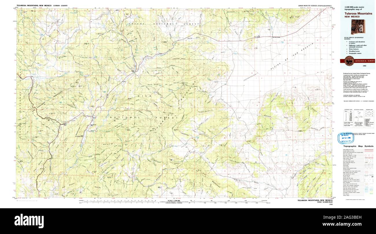 Map of tularosa hi-res stock photography and images - Alamy
