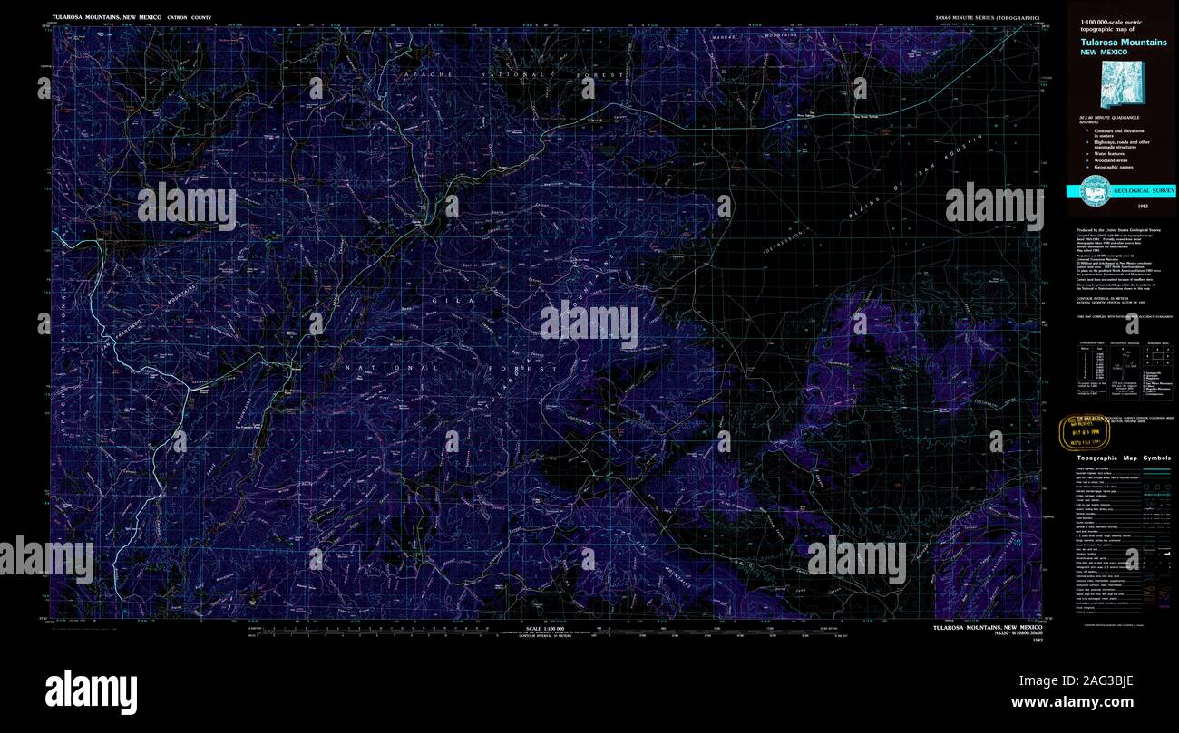 Tularosa map hi-res stock photography and images - Alamy