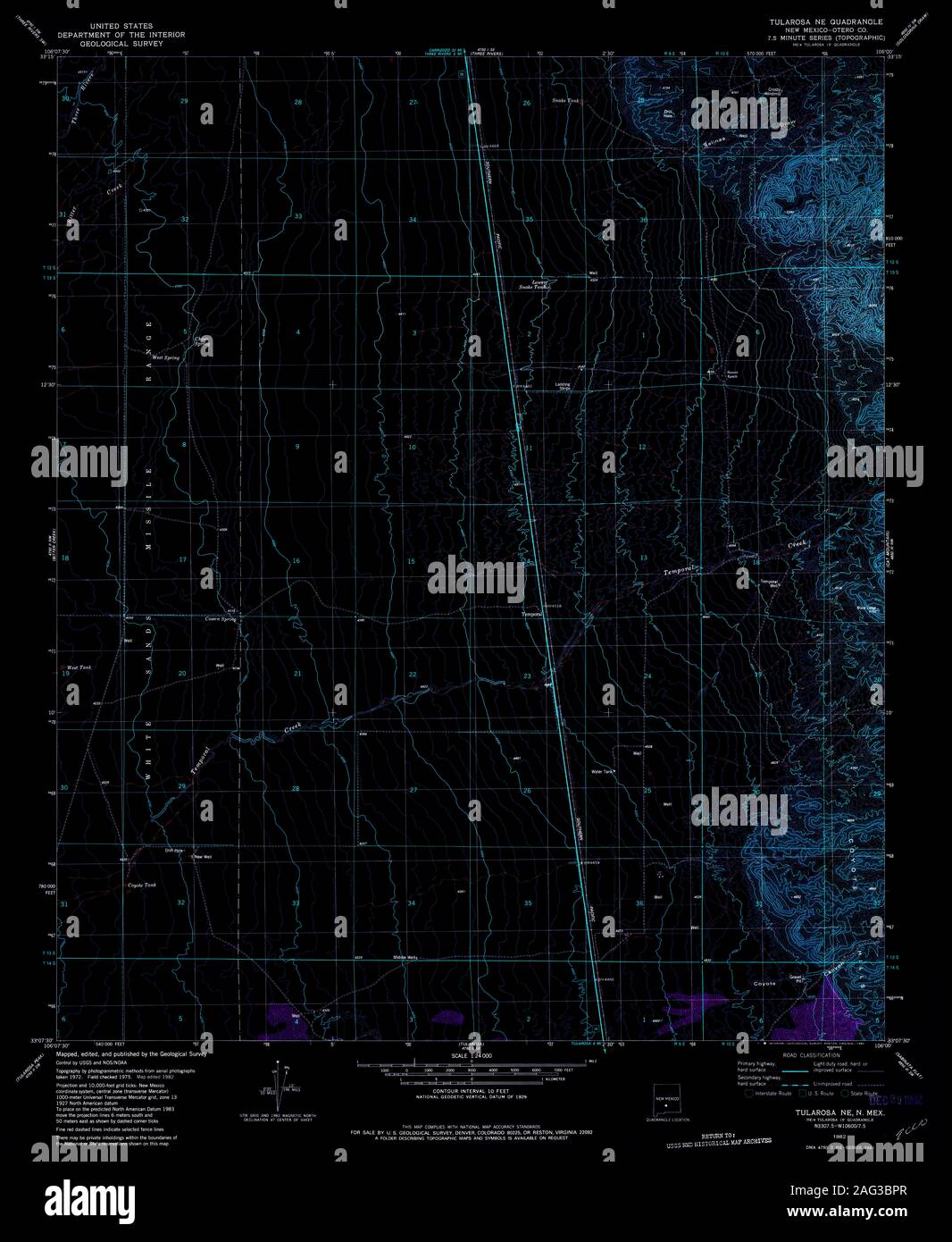 Map of tularosa hi-res stock photography and images - Alamy