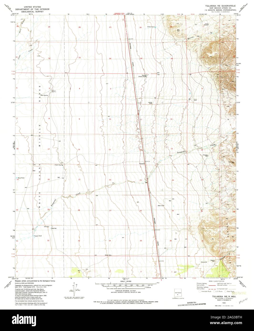 Map of tularosa new mexico hi-res stock photography and images - Alamy