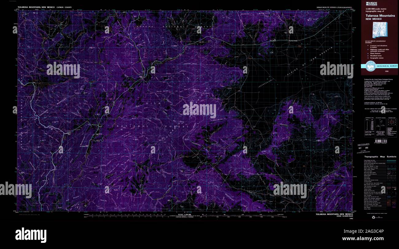 Map of tularosa hi-res stock photography and images - Alamy