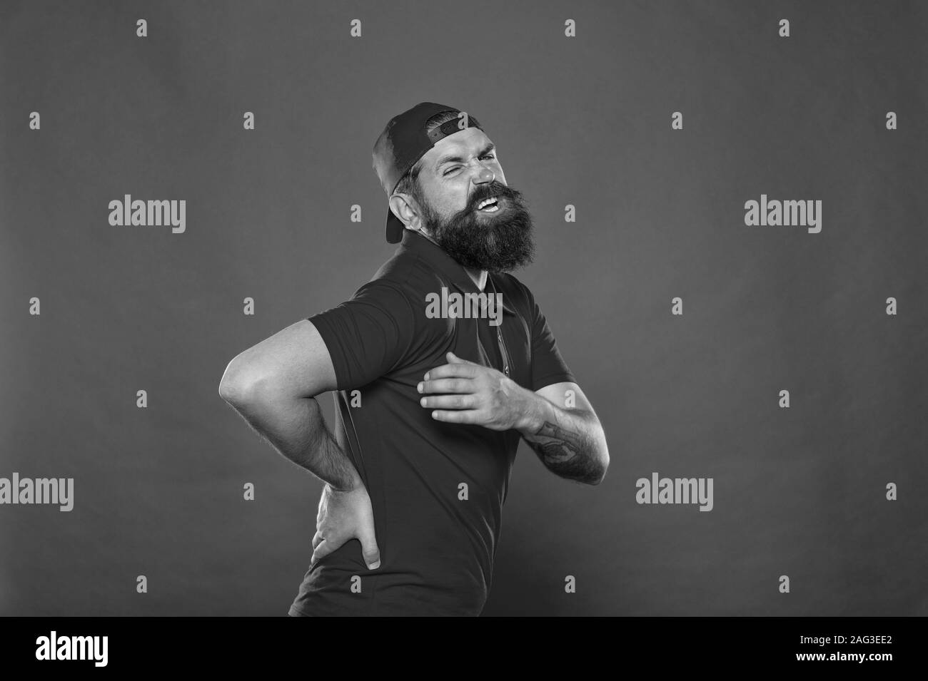 Lower back massage Black and White Stock Photos & Images - Alamy