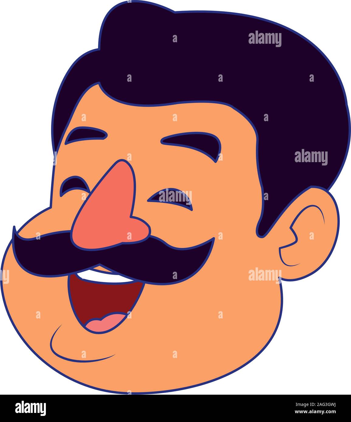 Isolated man head vector design Stock Vector Image & Art - Alamy