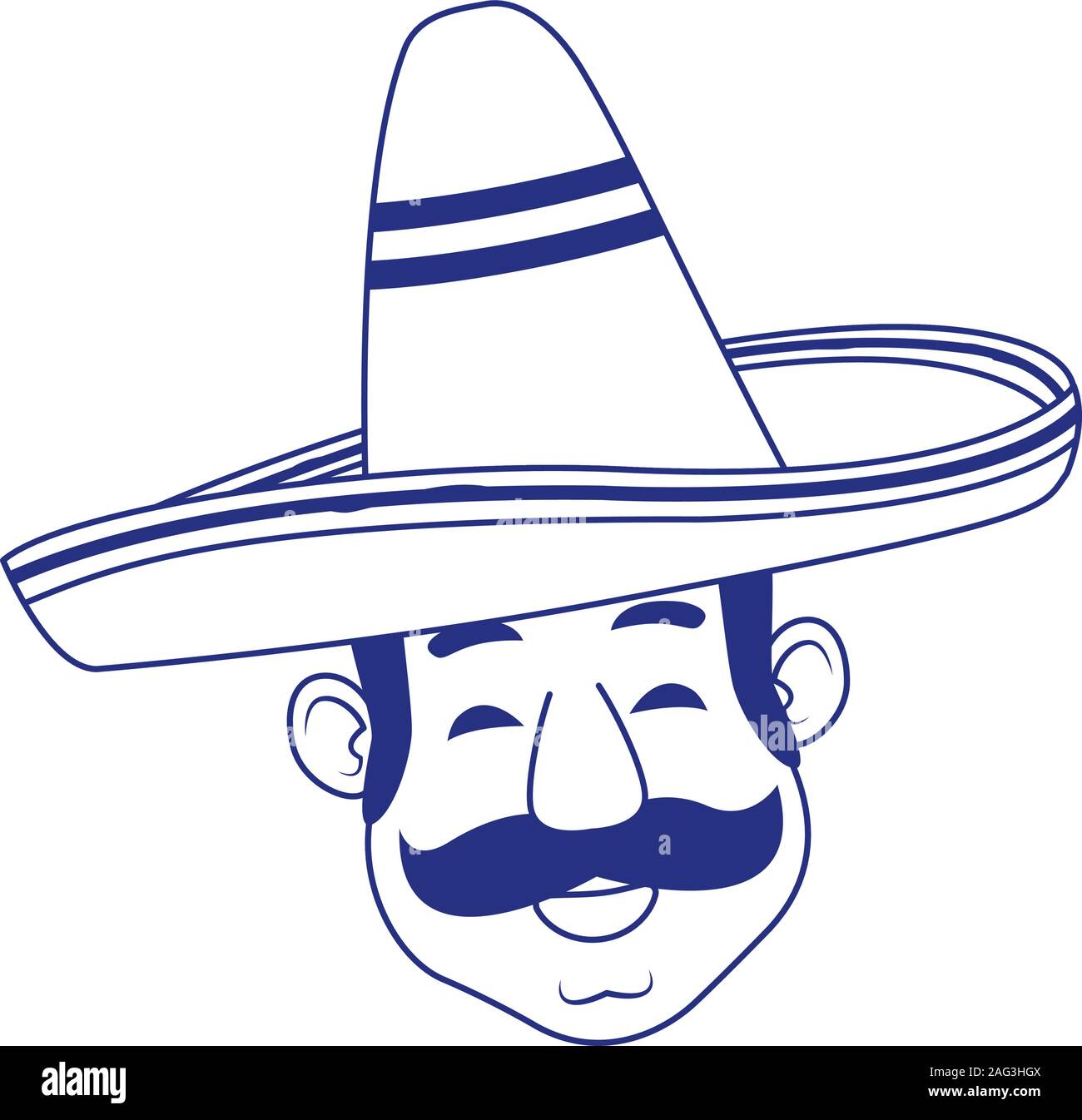 Isolated mexican man vector design Stock Vector Image & Art - Alamy