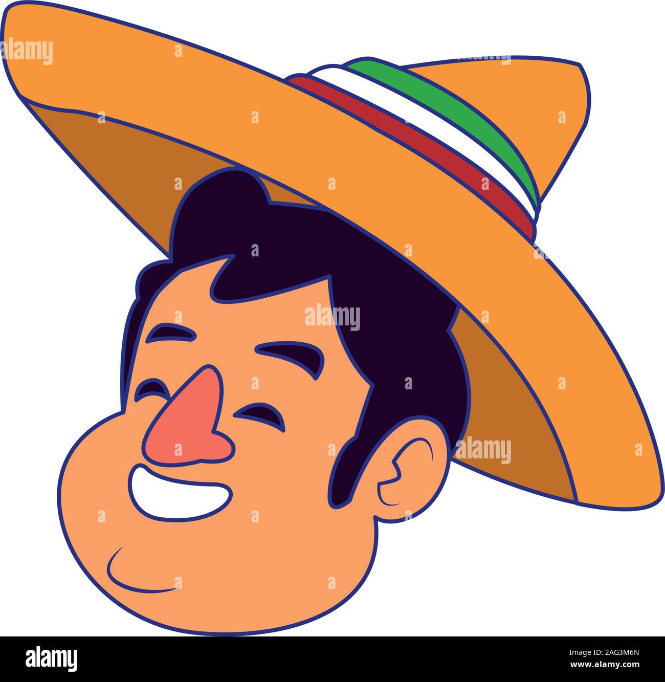 Isolated mexican man vector design Stock Vector Image & Art - Alamy