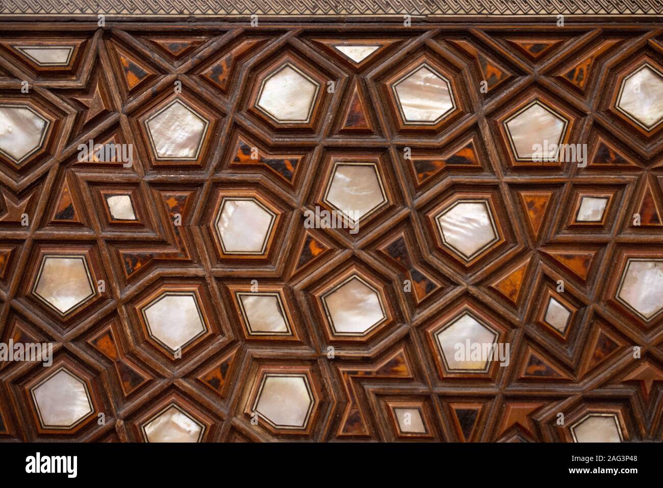 Ottoman Turkish art example of Mother of Pearl inlays Stock Photo - Alamy