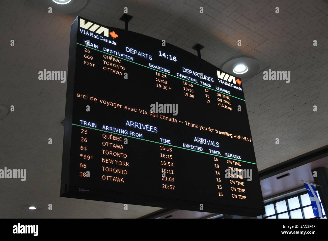 Quebec city via rail station hi-res stock photography and images - Alamy