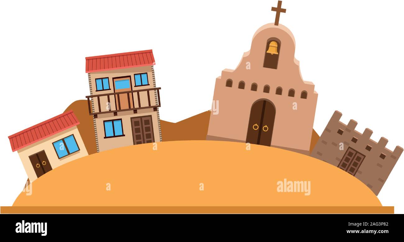Isolated mexican downtown, vector design Stock Vector Image & Art - Alamy