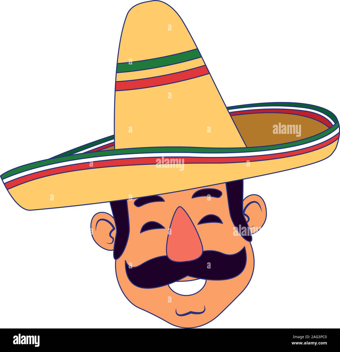 Isolated mexican man vector design Stock Vector Image & Art - Alamy