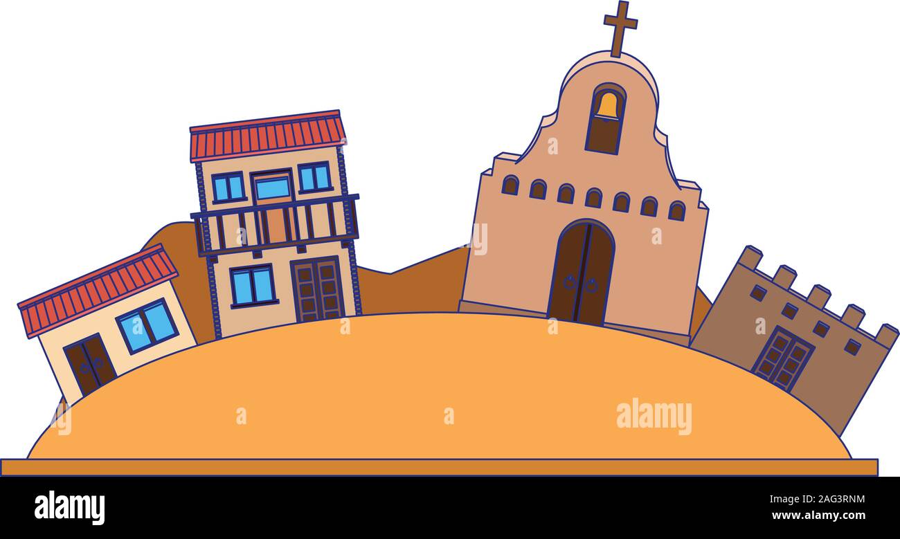 Isolated mexican downtown, vector design Stock Vector Image & Art - Alamy