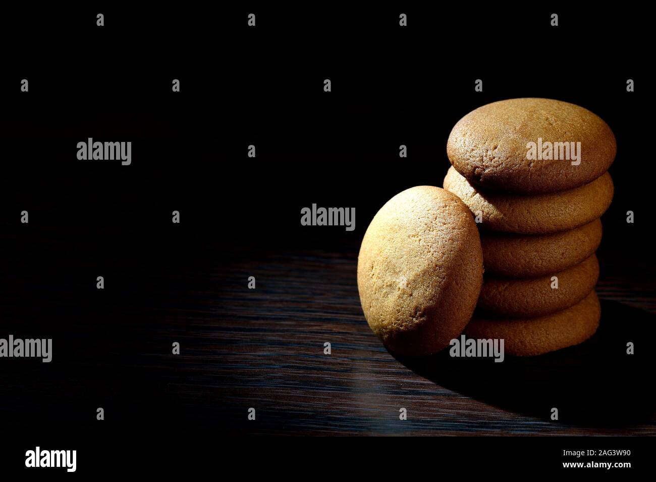 BISCUITS - Stack of delicious cream biscuits filled with chocolate ...