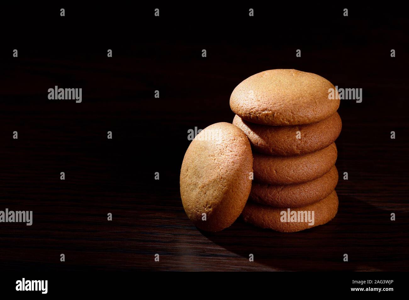 BISCUITS - Stack of delicious cream biscuits filled with chocolate ...