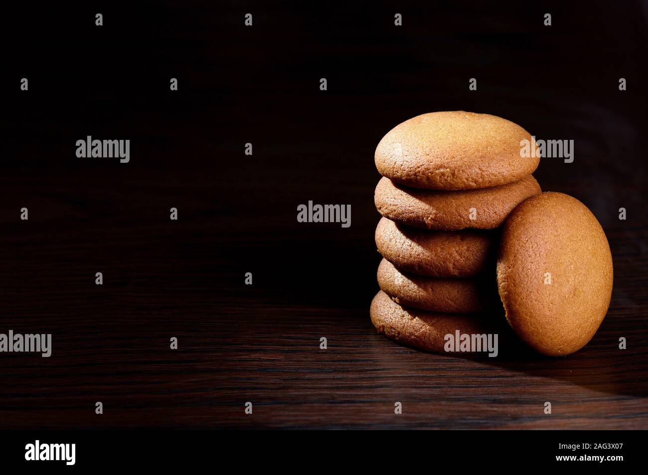 BISCUITS - Stack of delicious cream biscuits filled with chocolate ...