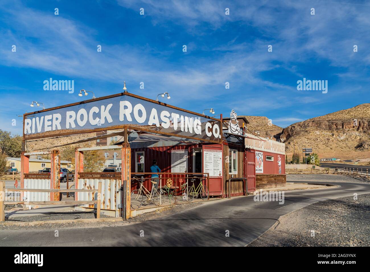 Utah, NOV 11: River Rock cafe use a container as building on NOV 11 ...