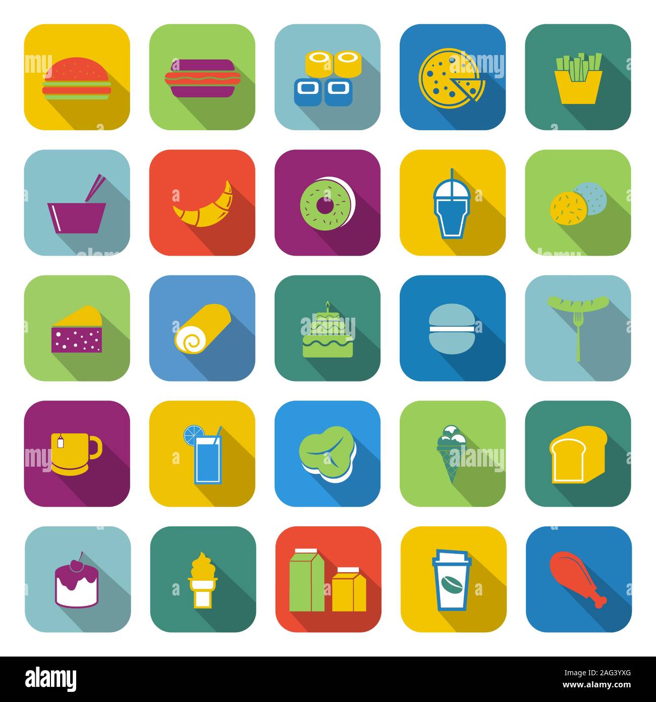 Icons taco food Cut Out Stock Images & Pictures - Alamy