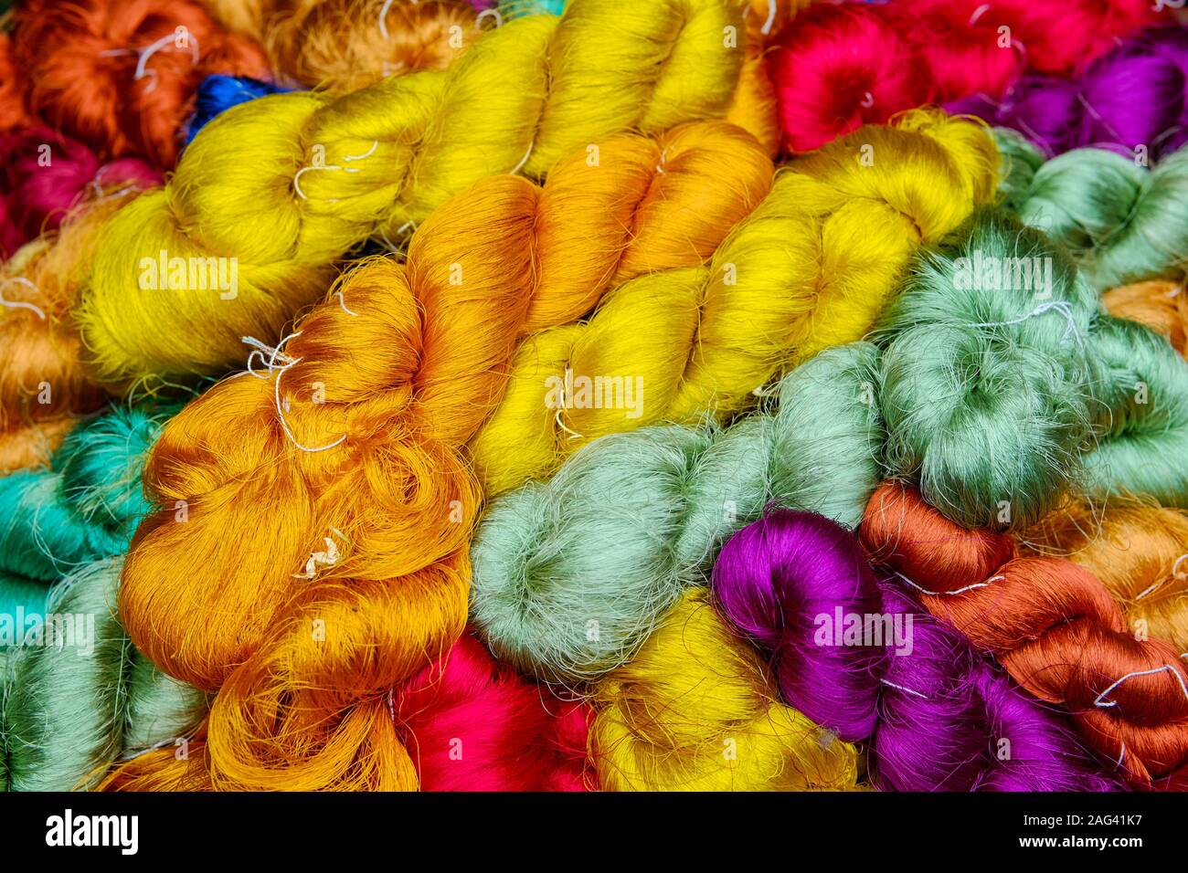 Pile of colorful threads Stock Photo - Alamy