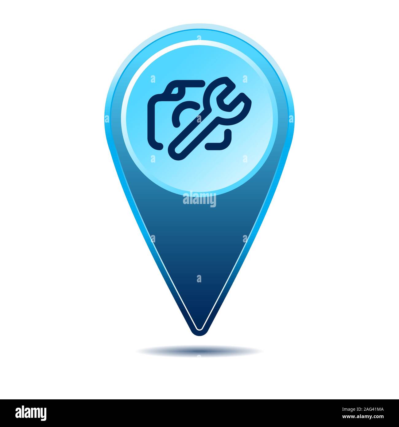 Map pin symbol camera icon hi-res stock photography and images - Alamy