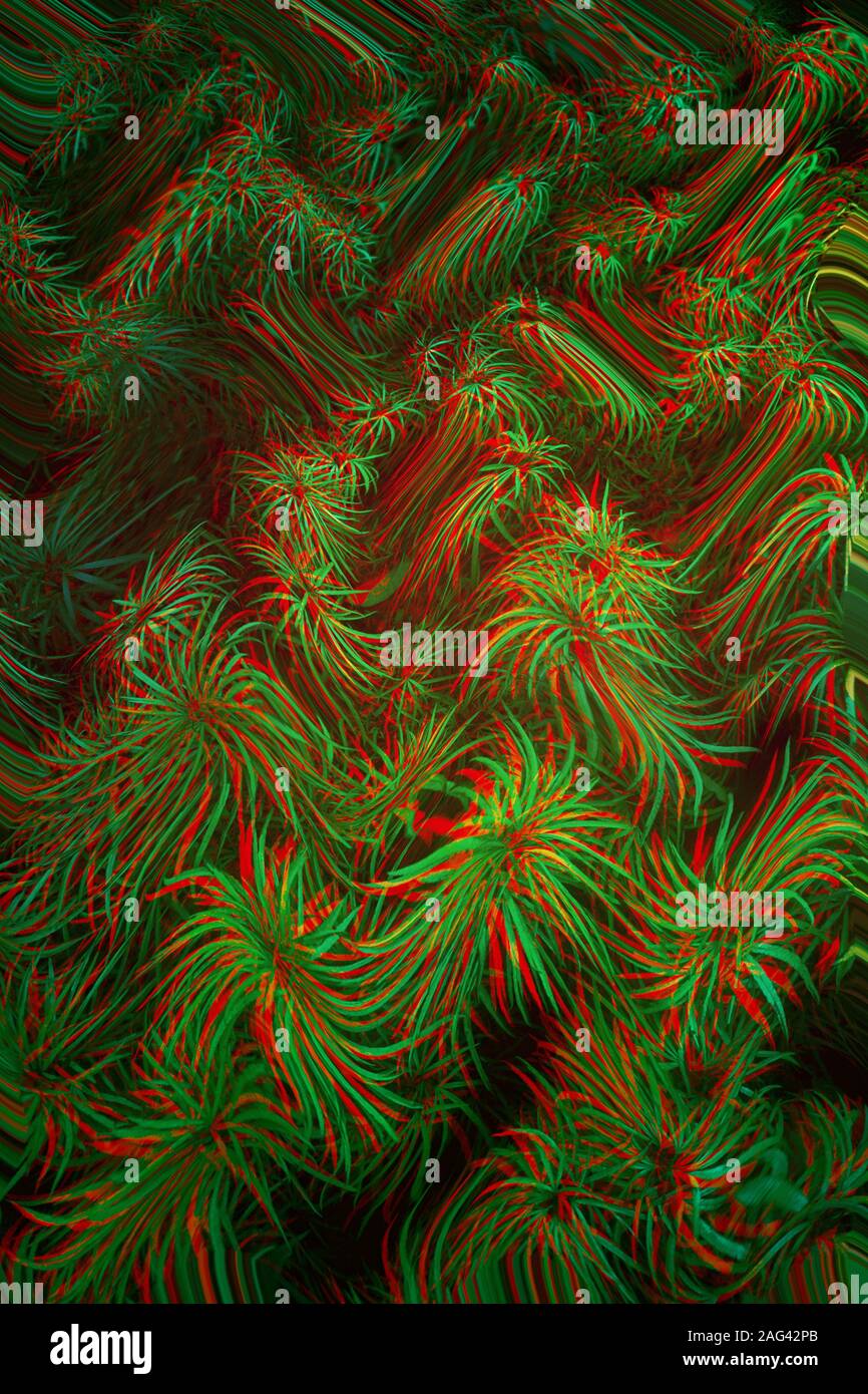 Vertical illustration of a distorted plant Stock Photo - Alamy