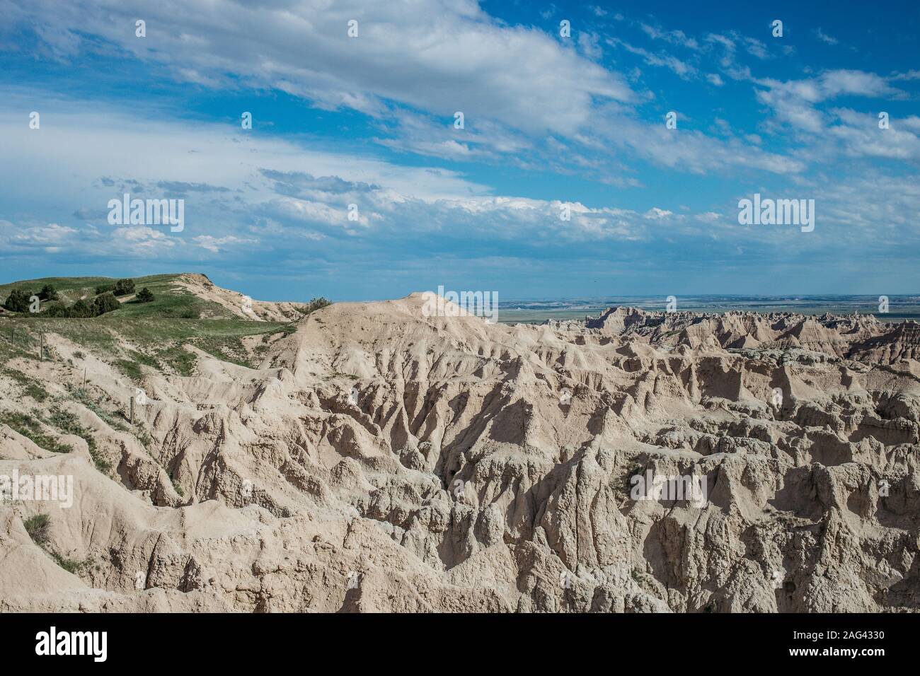 Beautiful mountains of Badlands National Park in South Dakota Stock ...