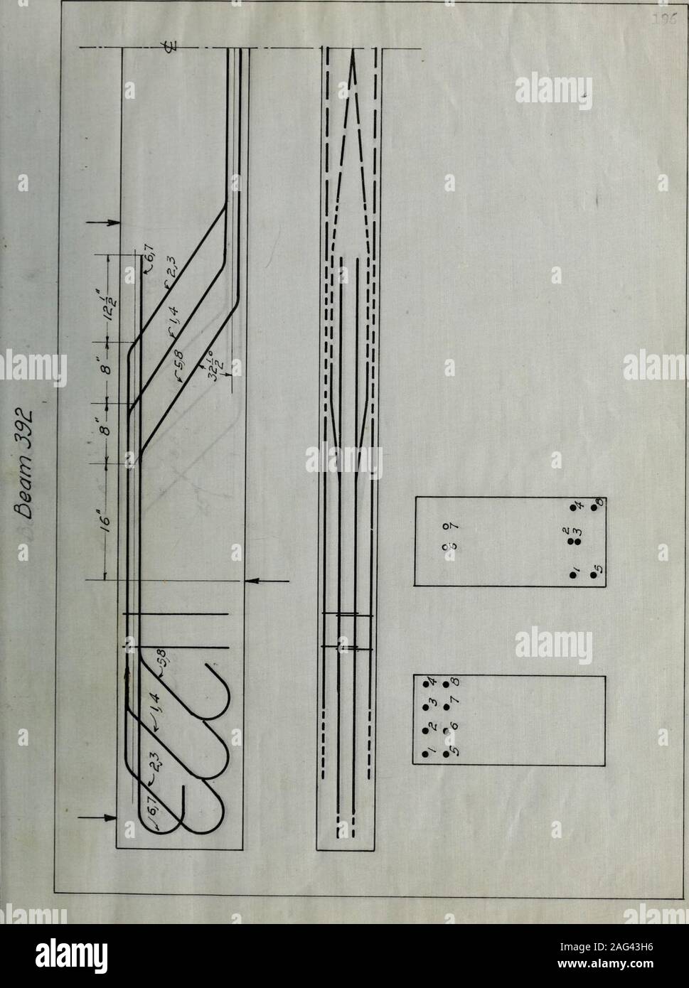 . Stresses in the web reinforcement of restrained concrete beams Stock ...