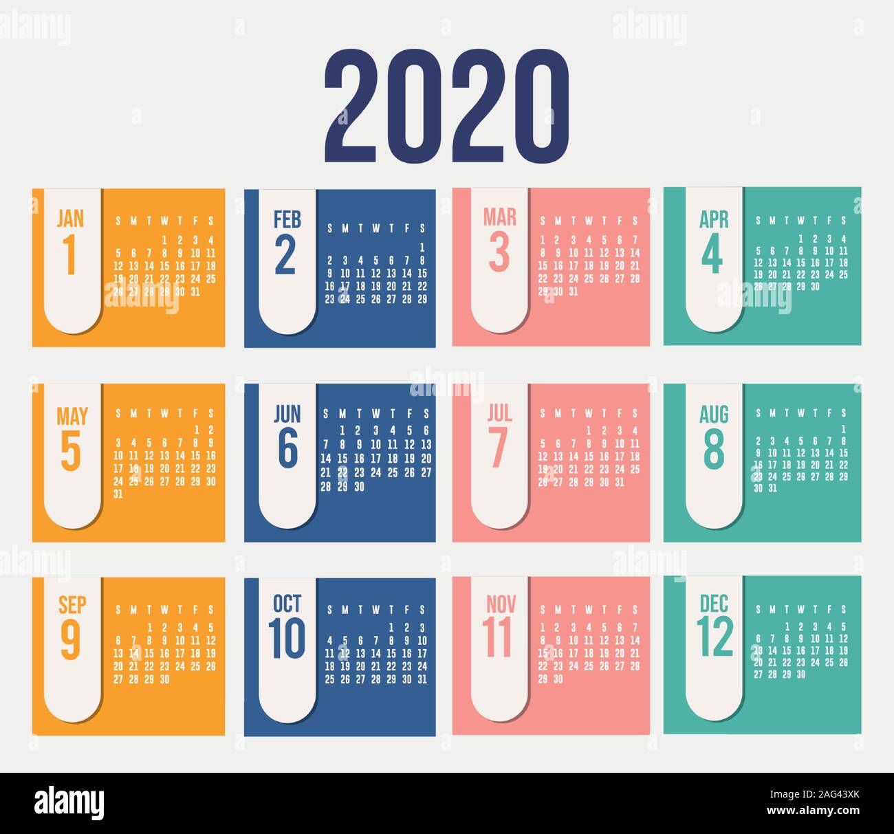 2020 calendar design, Planner time event moth date day page plan and ...