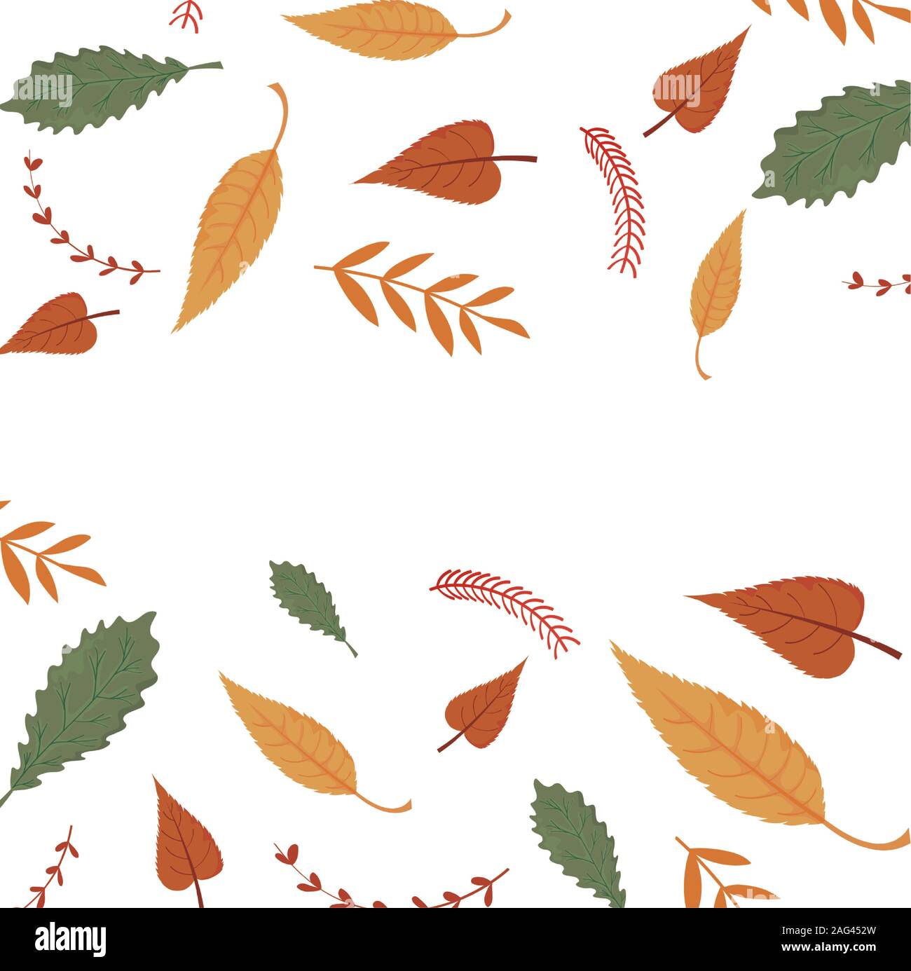 Autumn leaves design, season nature ornament garden decoration and ...