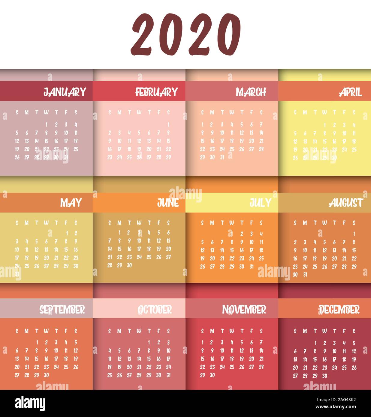 2020 calendar design, Planner time event moth date day page plan and ...